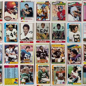 1960s 70s 80s Topps NFL Football Trading Card Mixed Lot of 126 With ...