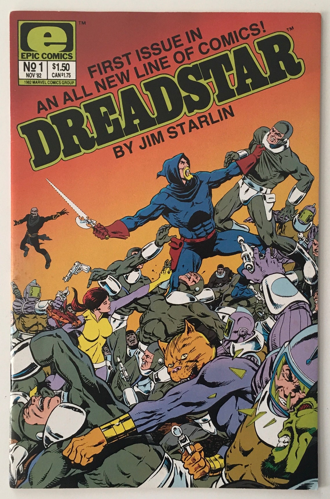 Dreadstar 1 by Jim Starlin 1st Comic Book Published by Epic Comics 1982 ...