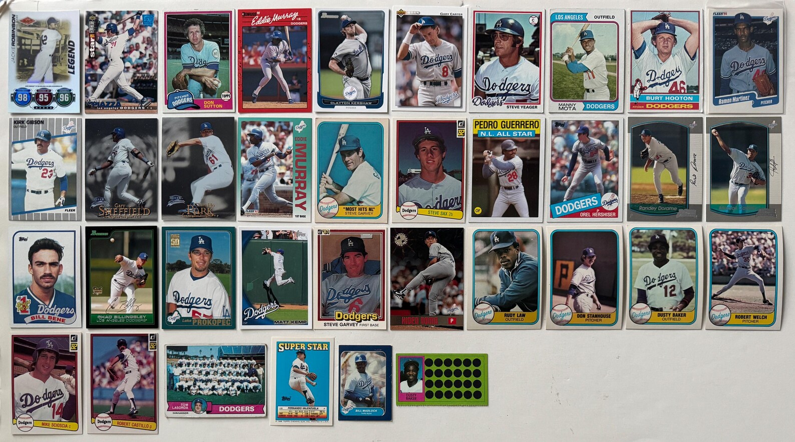 Los Angeles Dodgers 1970s - 2000s Topps, Fleer, Donruss Baseball Cards ...
