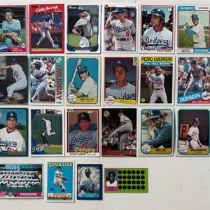 Los Angeles Dodgers 1970s - 2000s Topps, Fleer, Donruss Baseball Cards ...