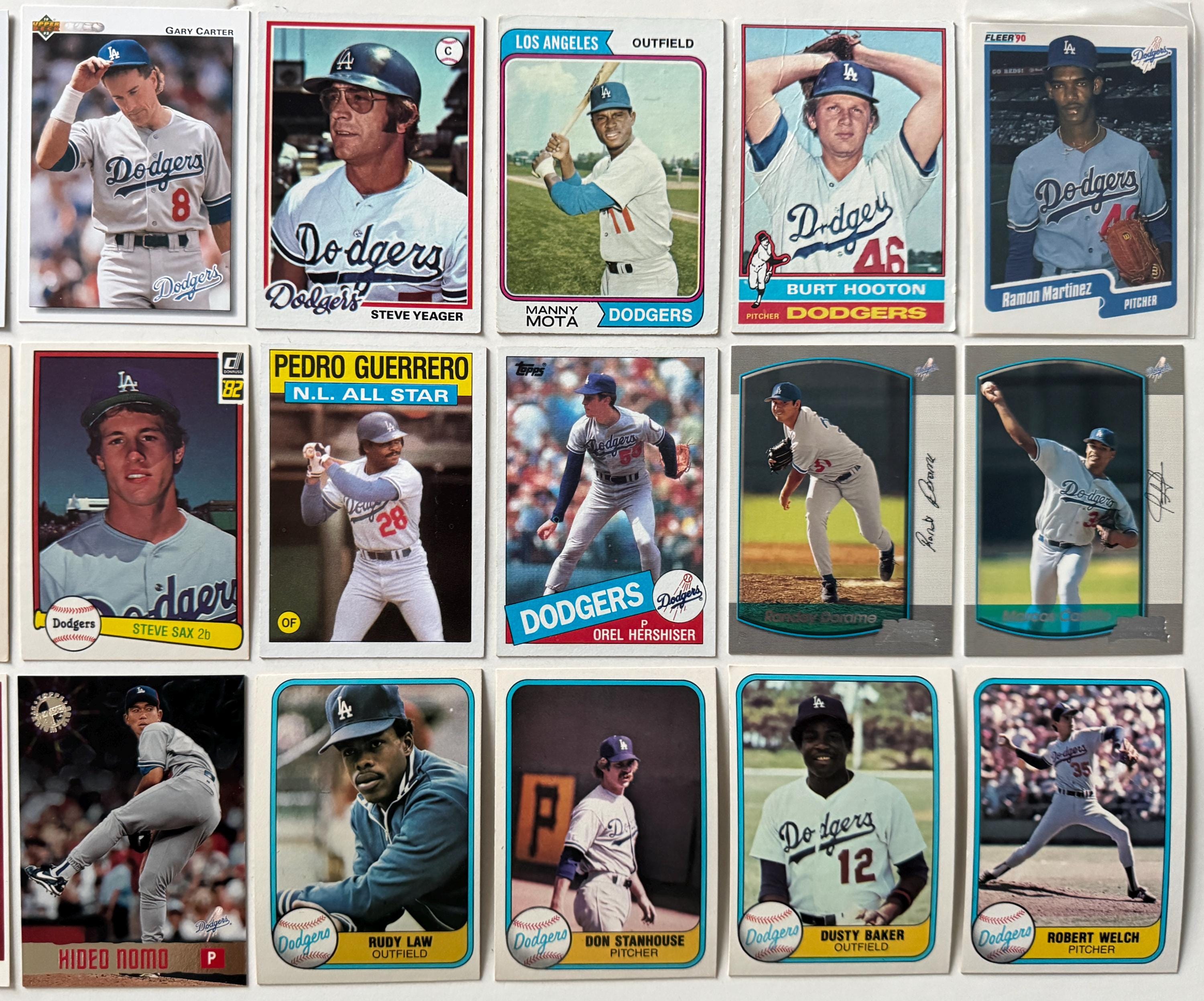Los Angeles Dodgers 1970s - 2000s Topps, Fleer, Donruss Baseball Cards ...