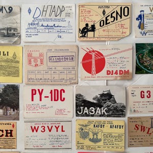 QSL Ham Radio Cards 1940s to 1980s USA + International (postcards ...