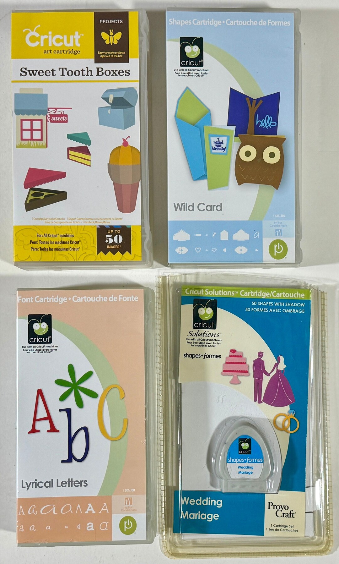 Cricut Sweet Tooth Boxes, Wild Card, Lyrical Letters, Wedding Mariage ...