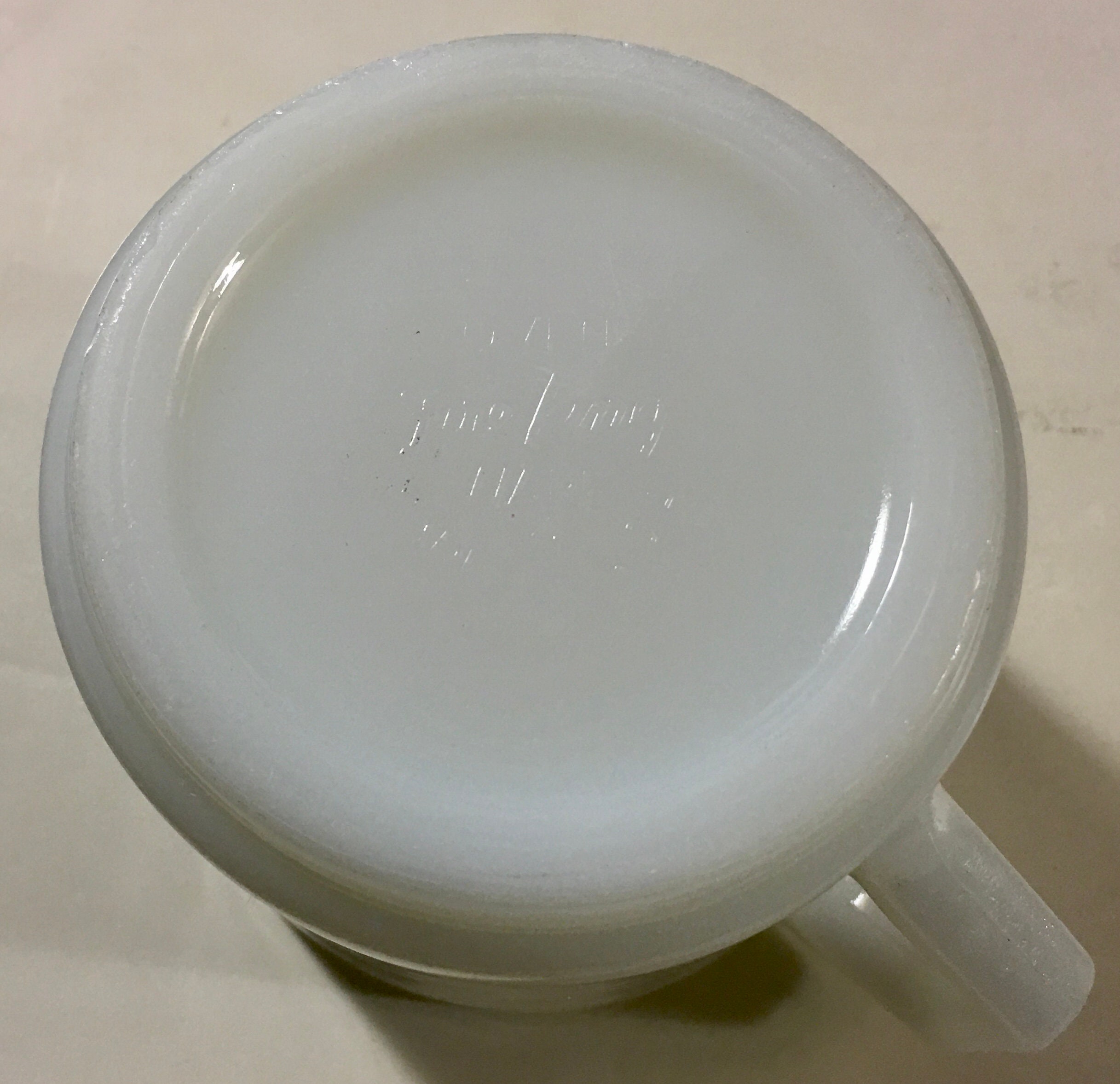 Vintage Fire King Oven Ware Milk Glass Exxon Tiger White Coffee Mugs 2 ...