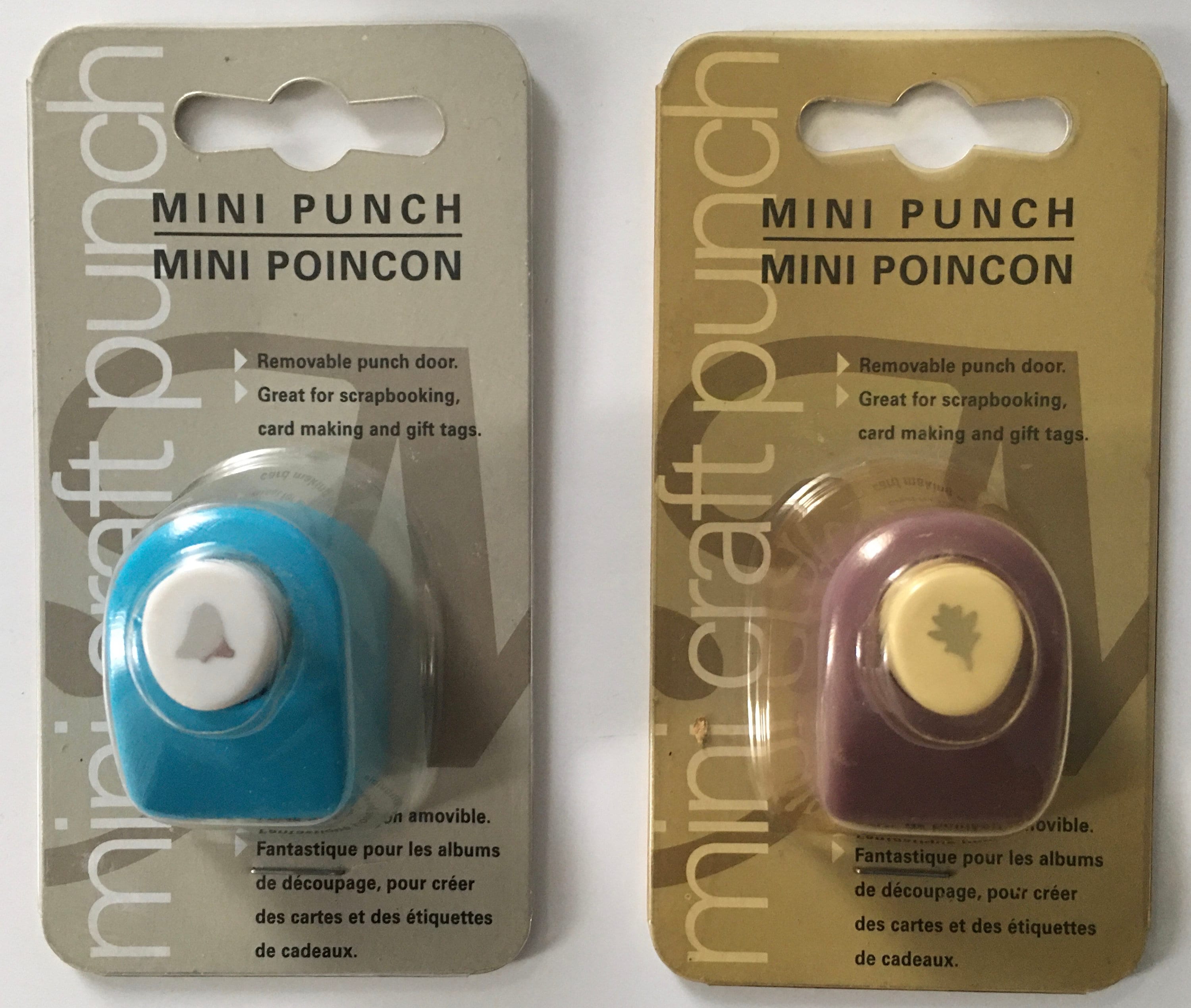 Michaels Mini Craft Punch Lot of 4 - Palm Tree, Bell, Leaf, Symbol ...