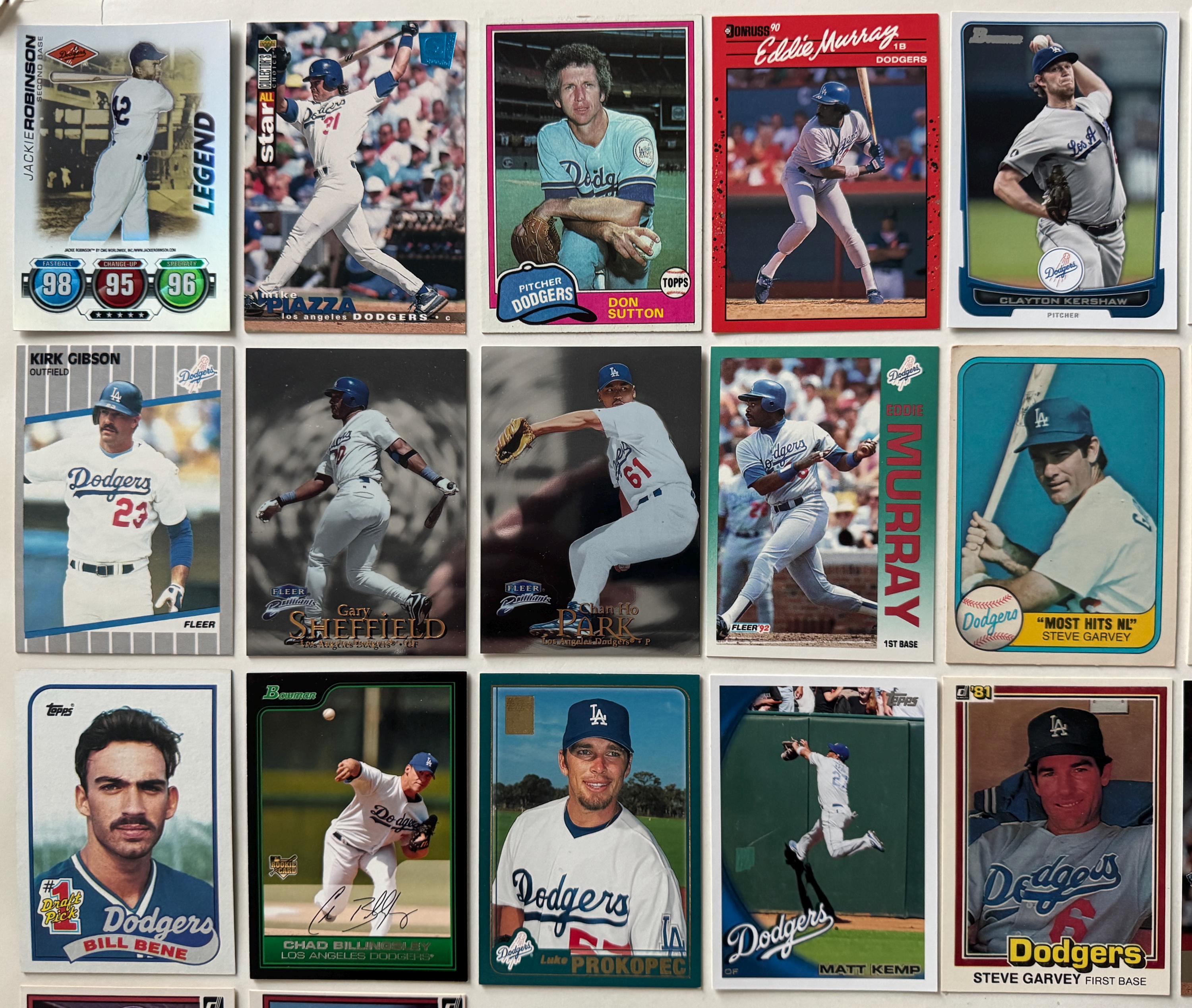 Los Angeles Dodgers 1970s - 2000s Topps, Fleer, Donruss Baseball Cards ...