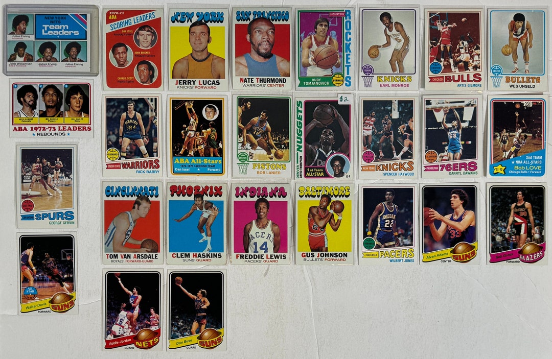 Topps 1971 to 1979 Vintage ABA NBA Basketball Trading Cards - Etsy
