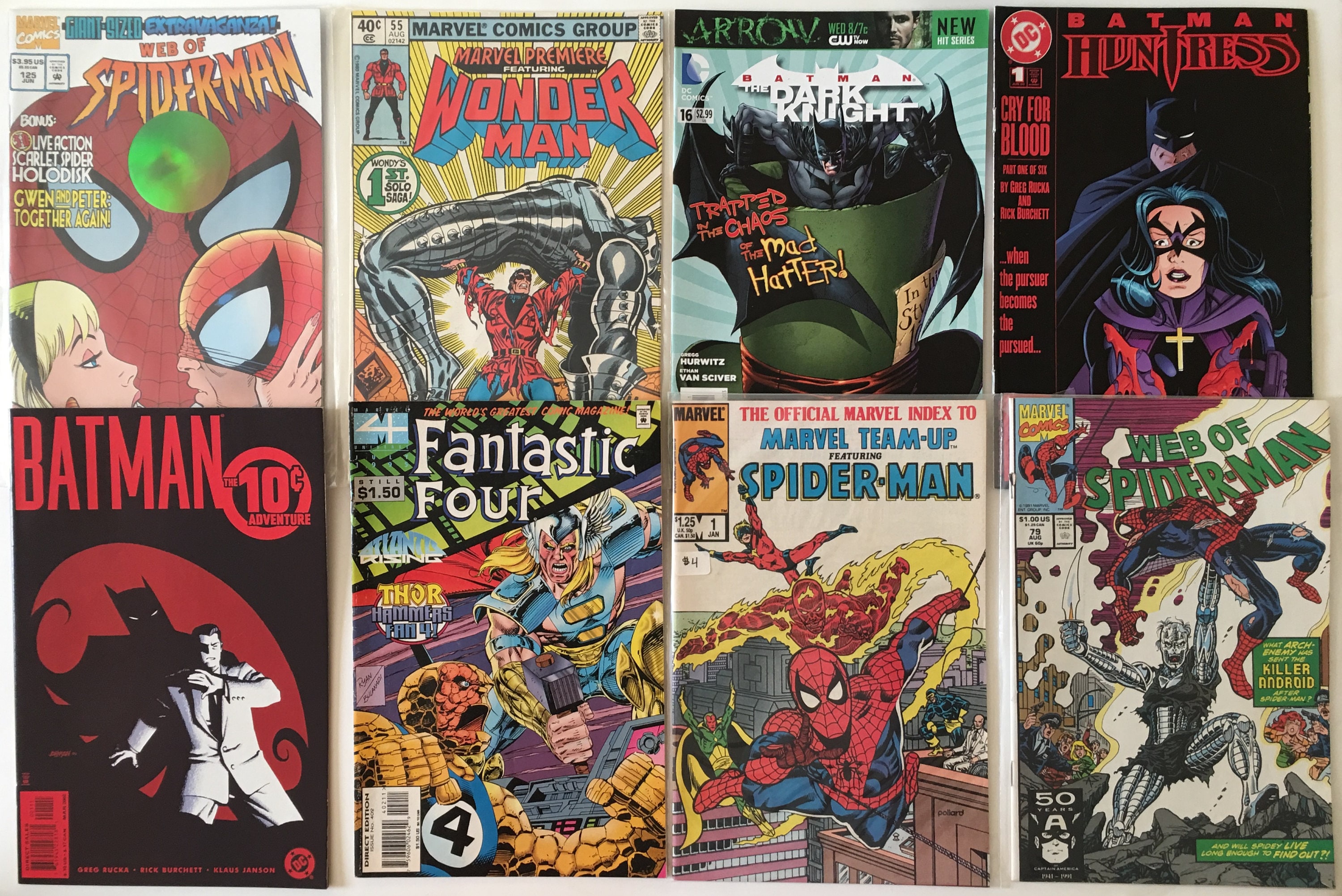25 Random Marvel and DC Superhero Comic Book Collection Spiderman, Iron ...