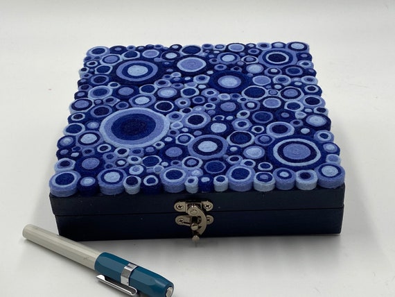 Blue Spiral Accessory Box | Etsy