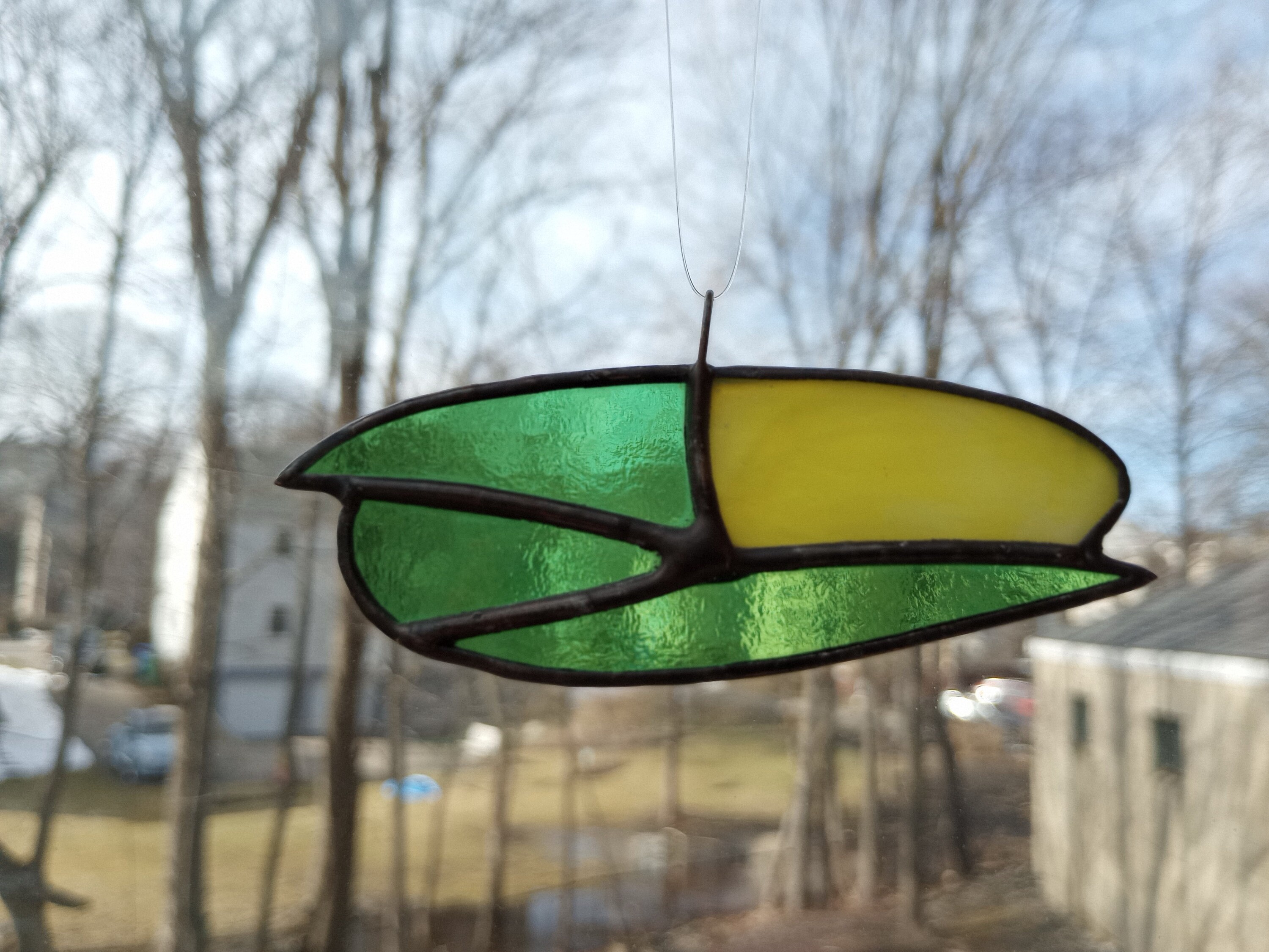 Stained Glass "cornament", Corn Suncatcher Ornament (black Patina) - Etsy