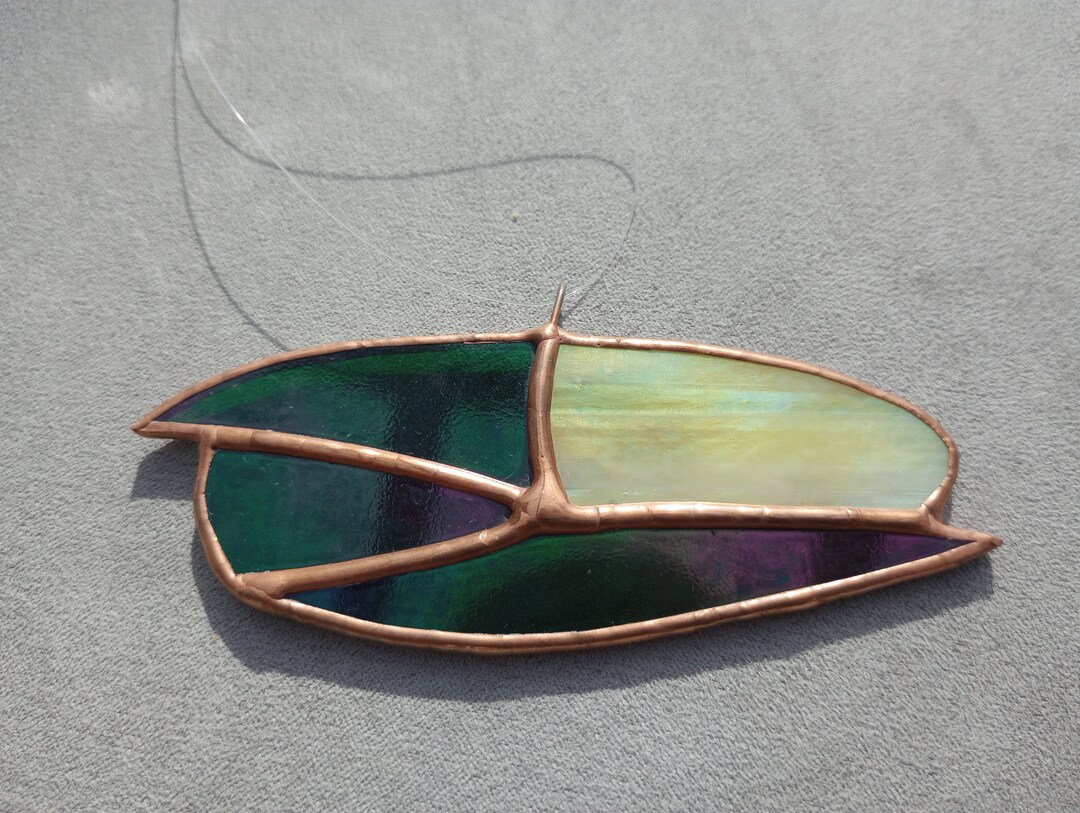 Stained Glass "cornament", Corn Suncatcher Ornament (iridescent ...