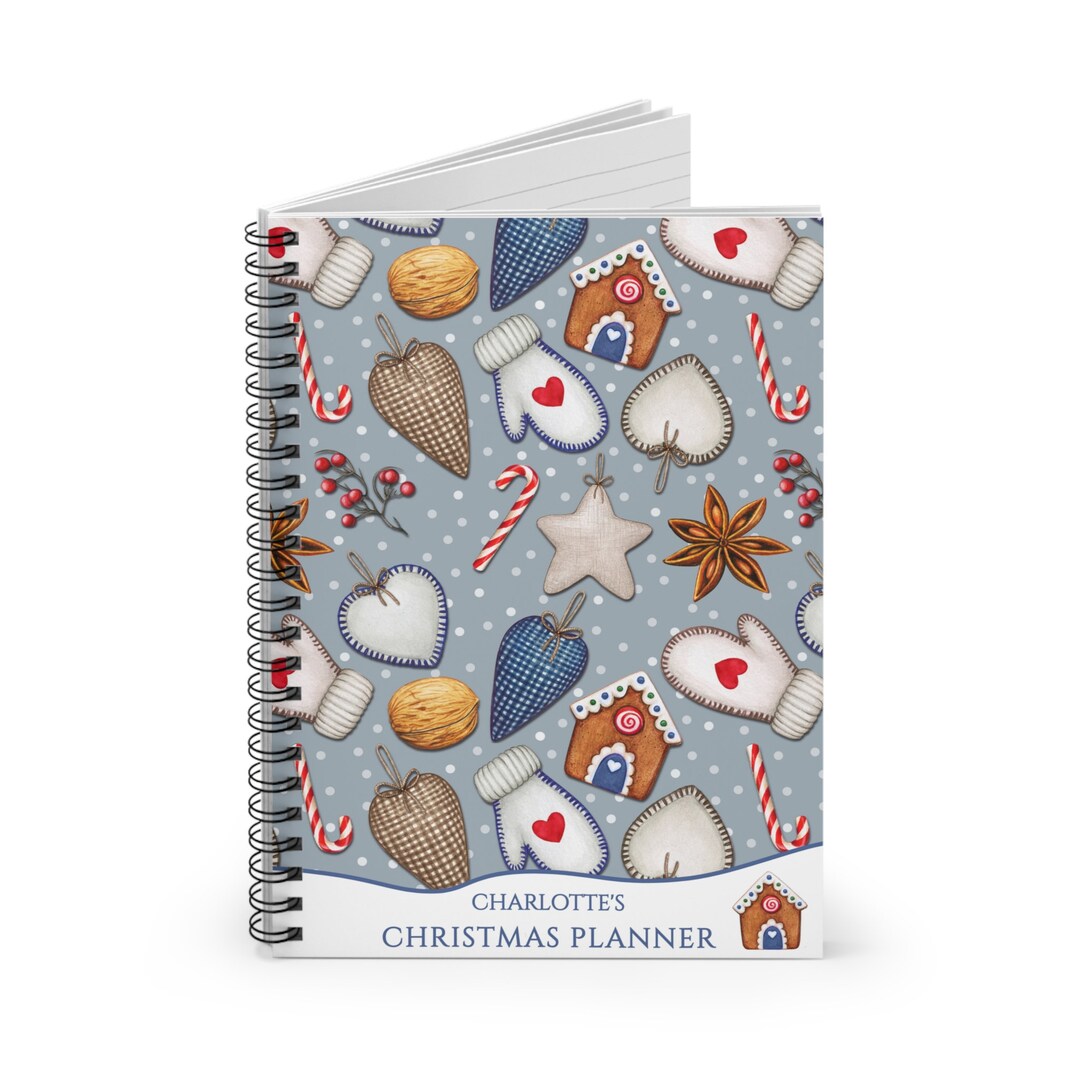 Personalised A5 Christmas Planner, Festive Planner, Christmas Recipes ...