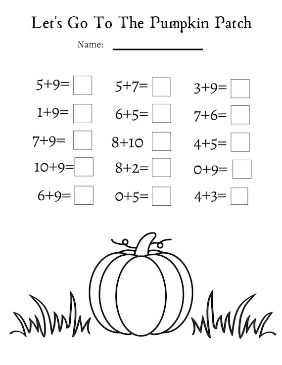 Fall Themed Addition Worksheets Fall Color By Number Kindergarten Math