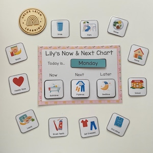 Personalised Now and Next Routine Chart | Sequencing Board | Visual Aid ...