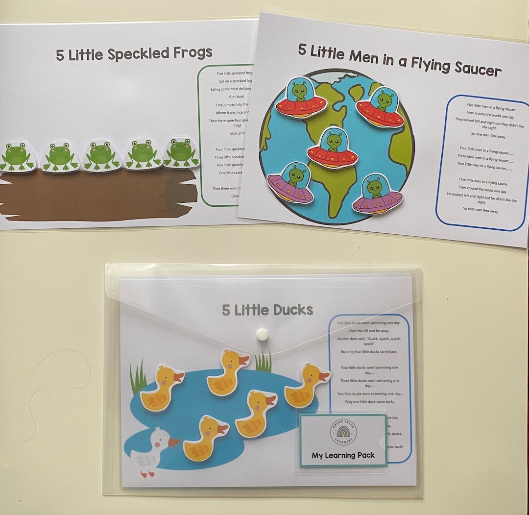 Nursery Rhymes Learning Pack | Counting Songs | Number Rhymes | Velcro ...