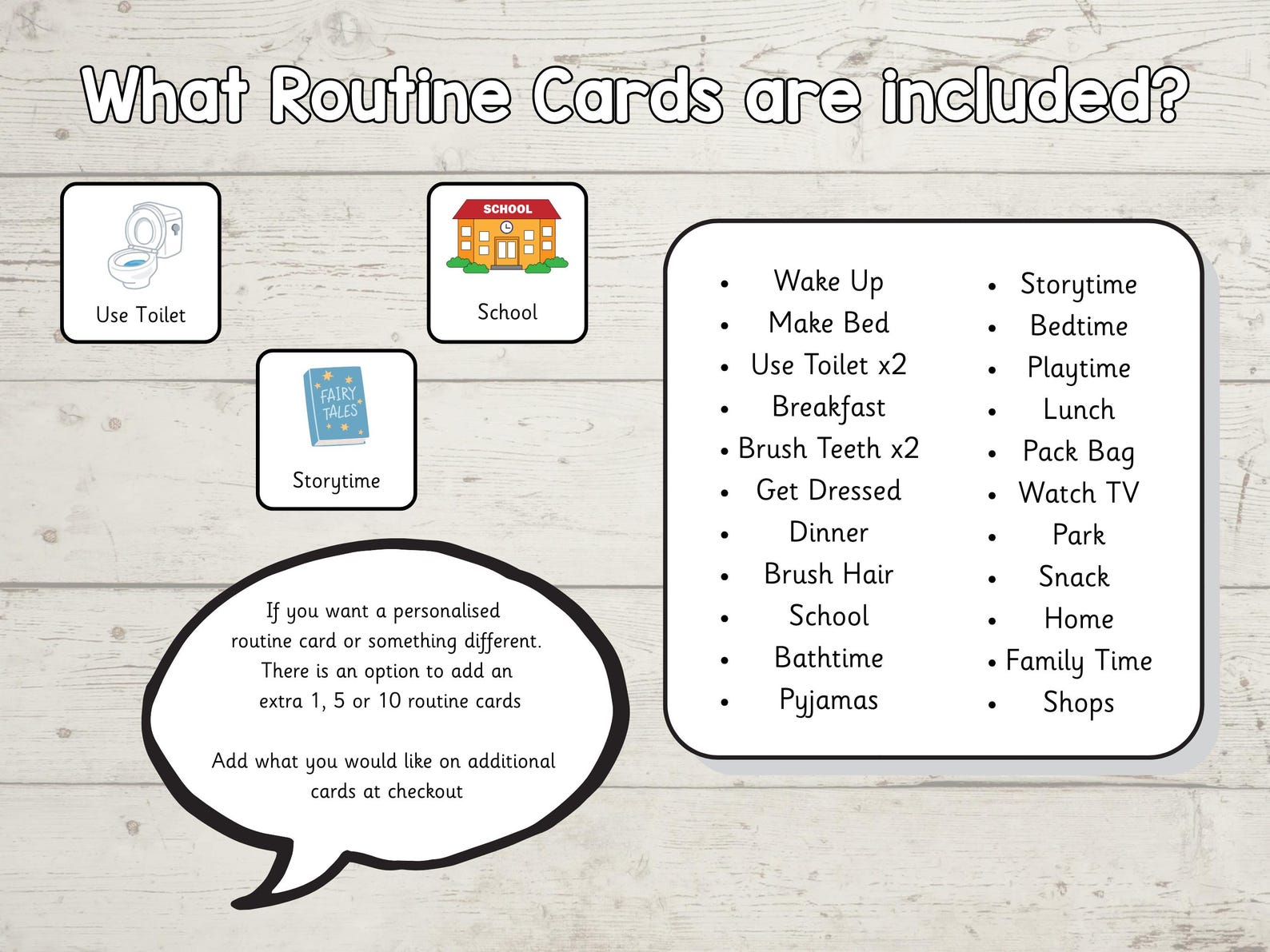 Personalised Daily Routine Chart | Daily Timetable | Visual Aid | Daily ...
