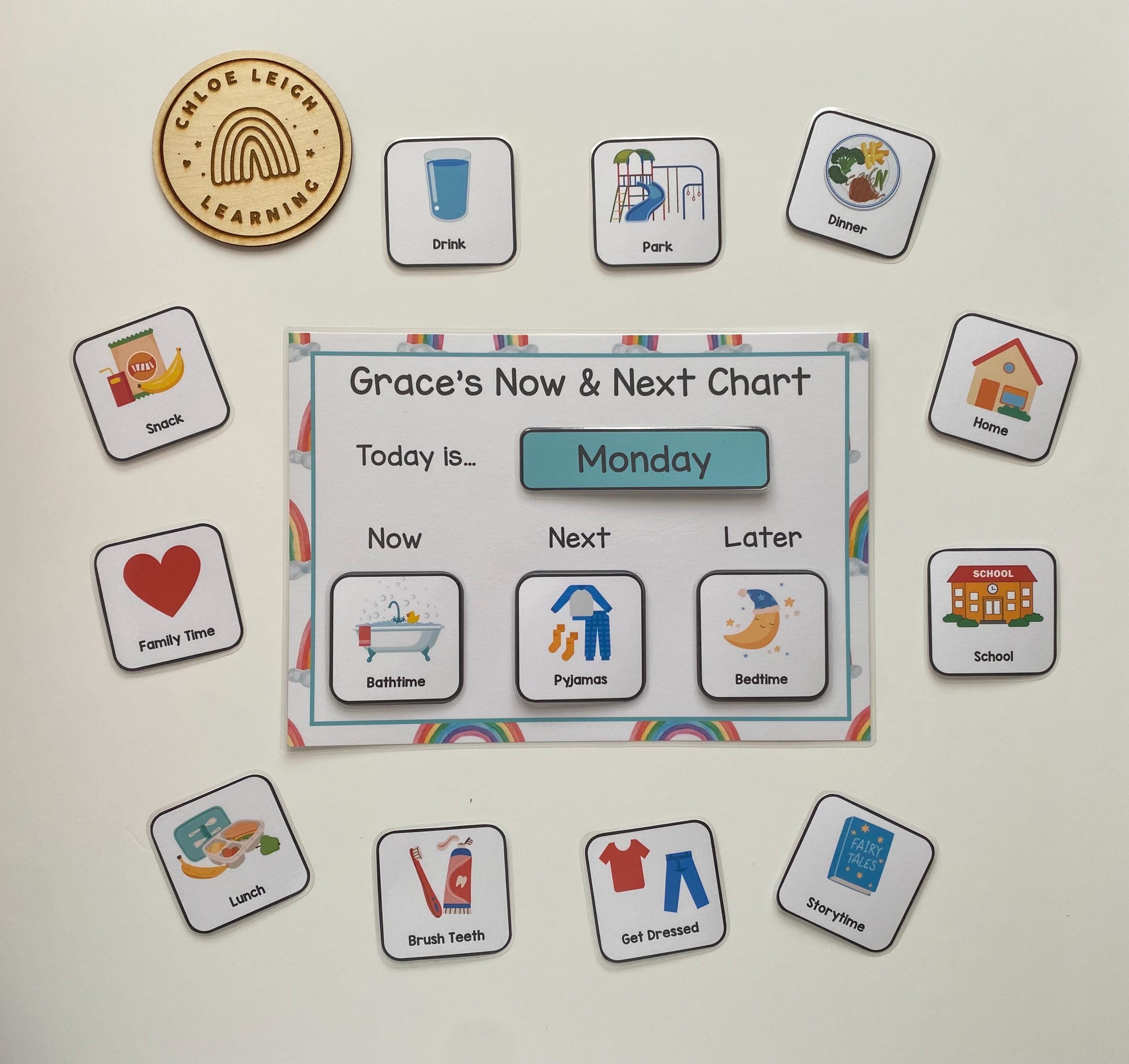 Personalised Now and Next Routine Chart | Sequencing Board | Visual Aid ...