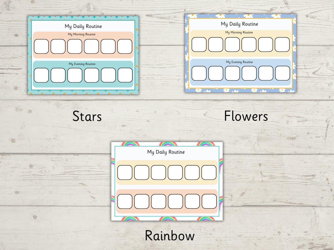 Personalised Daily Routine Chart | Daily Timetable | Visual Aid | Daily ...