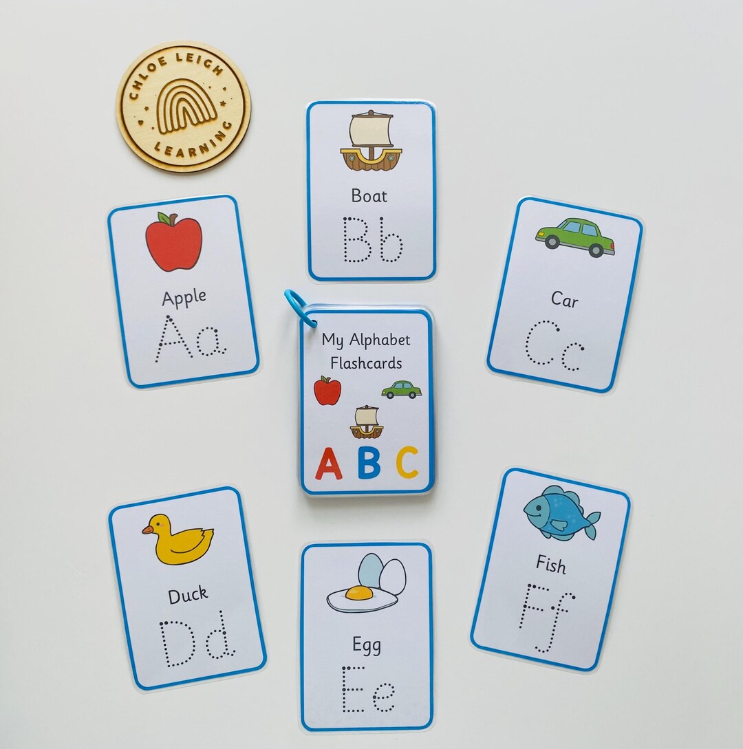 Learning the Alphabet Flashcards Tracing Letters Home Learning Early ...