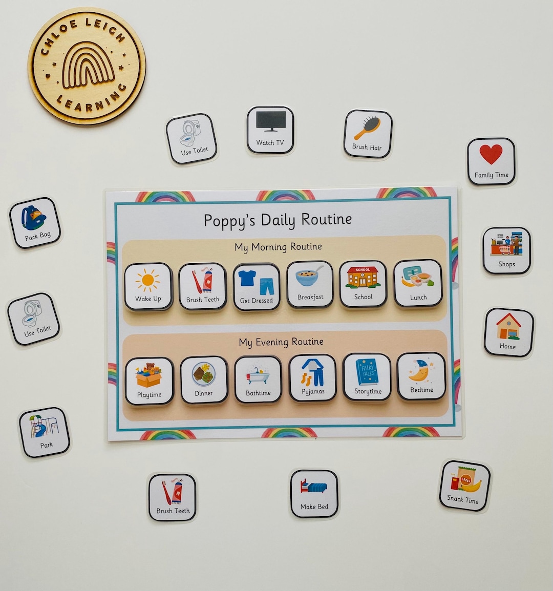 Personalised Daily Routine Chart | Daily Timetable | Visual Aid | Daily ...