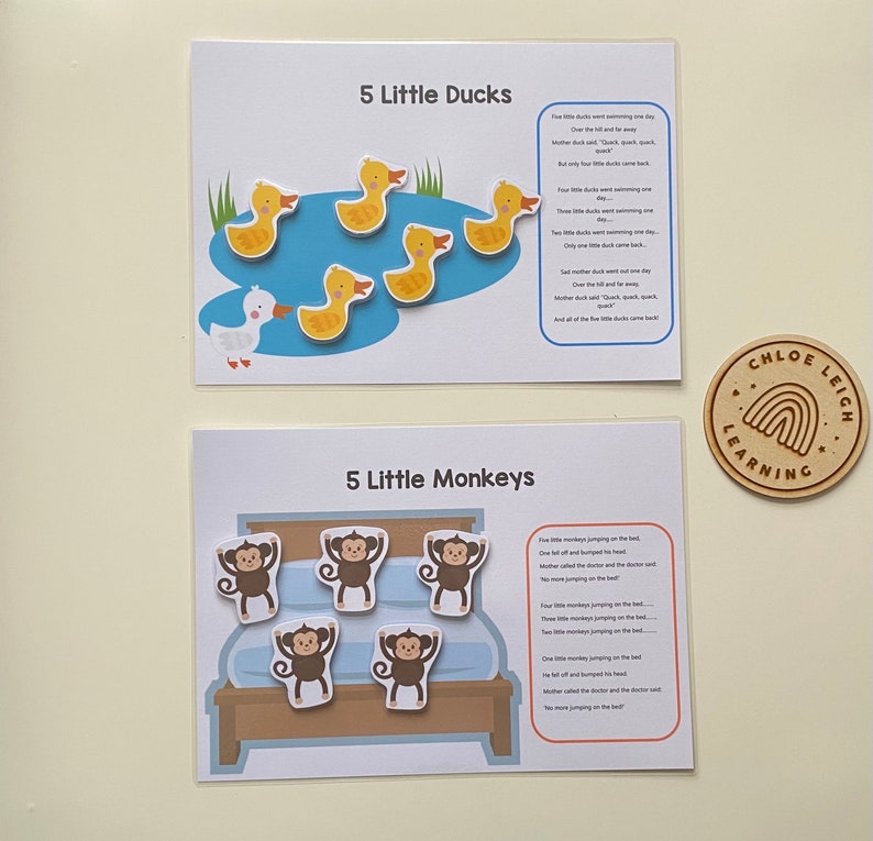 Nursery Rhymes Learning Pack | Counting Songs | Number Rhymes | Velcro ...