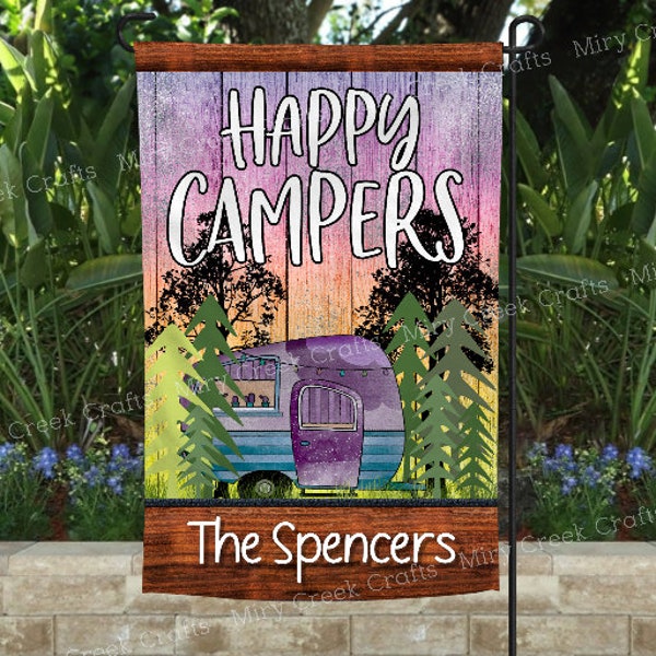 Personalized Garden Flags for Campers - Etsy