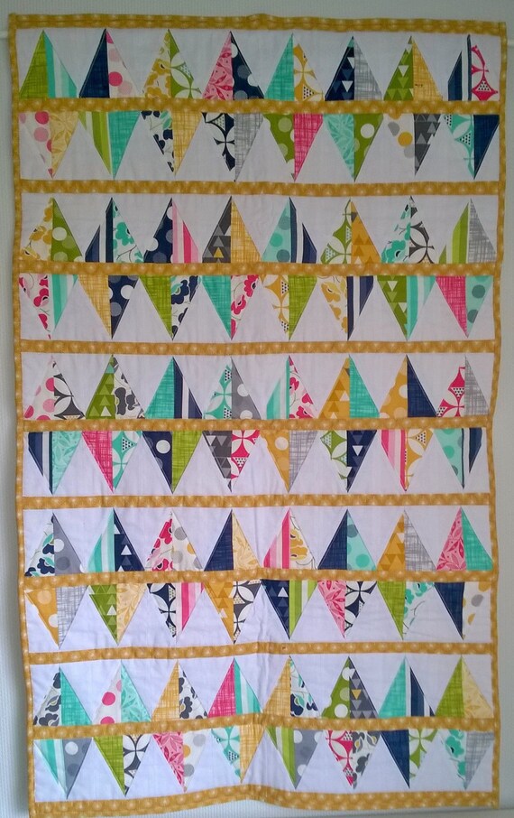 Terrific Triangles Patchwork Quilt Wall Hanging | Etsy