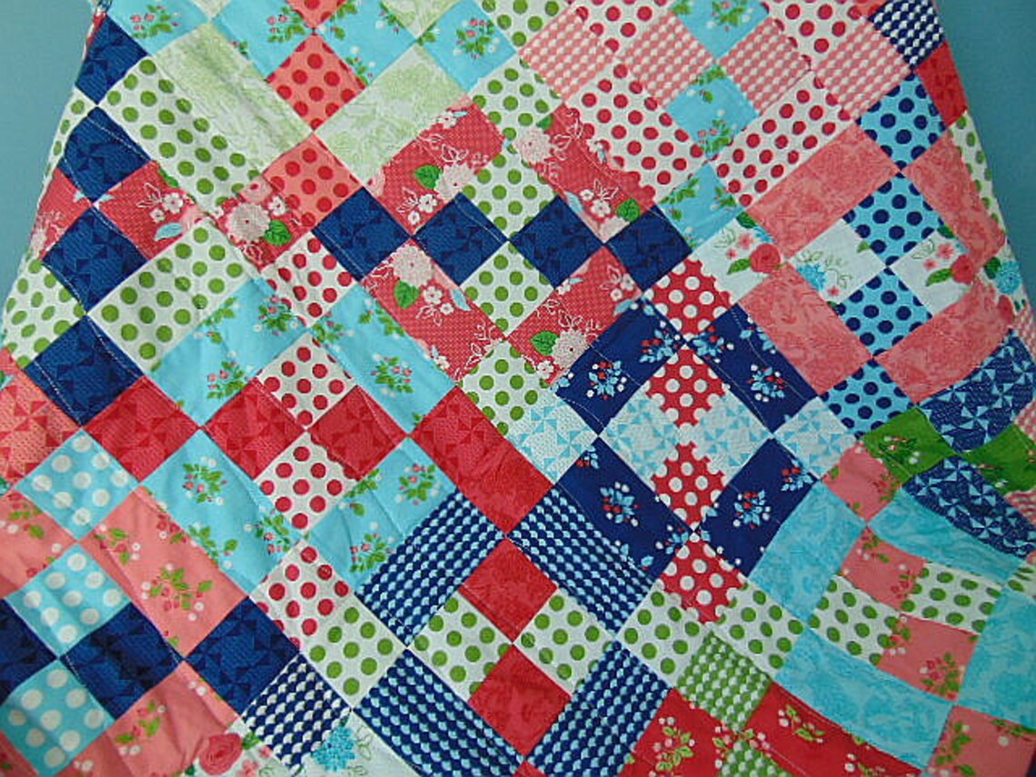 Frayed Fours Patchwork Quilt Pattern Jelly Roll Strip Roll Friendly ...