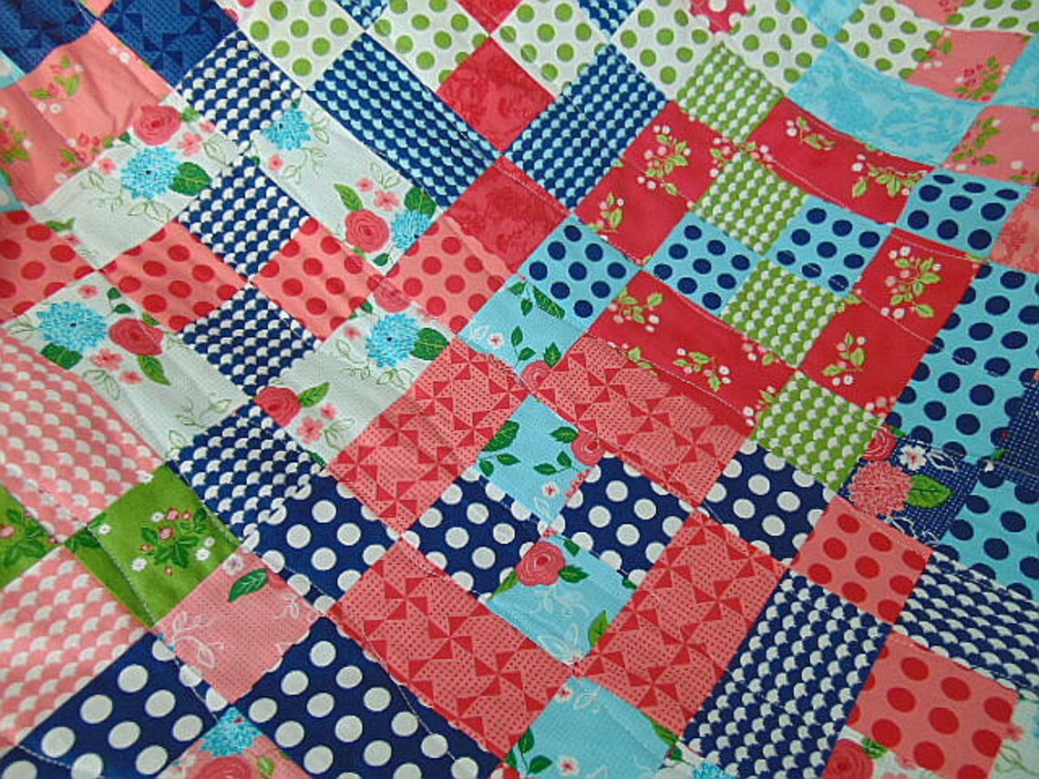 Frayed Fours Patchwork Quilt Pattern Jelly Roll Strip Roll Friendly ...