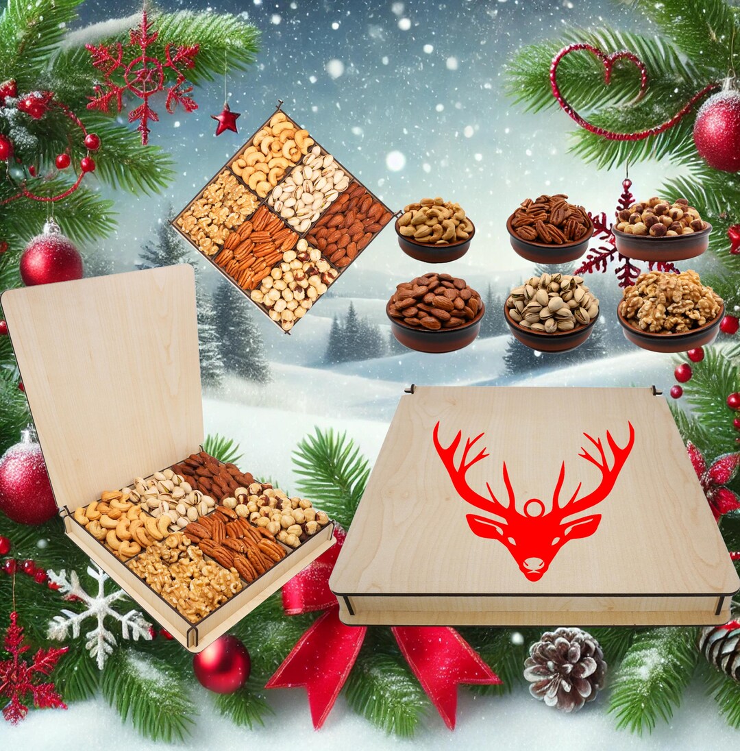 Snack Boxes, Holiday Boxes, Christmas Gifts for Mom, Nuts for Christmas ...