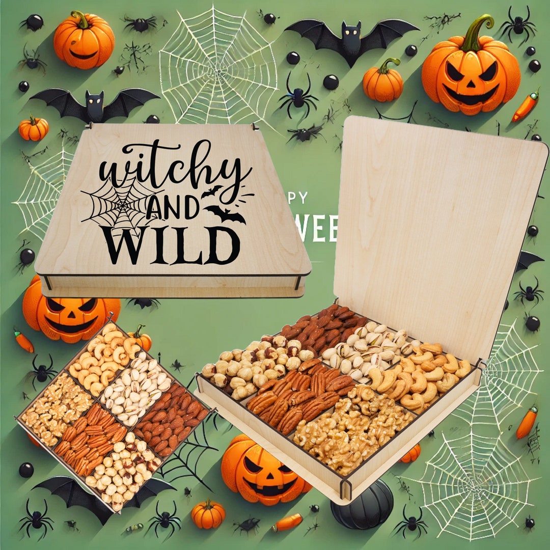 Halloween Mixed Nuts Gift Basket: Spooky Season Treat Box, Halloween ...