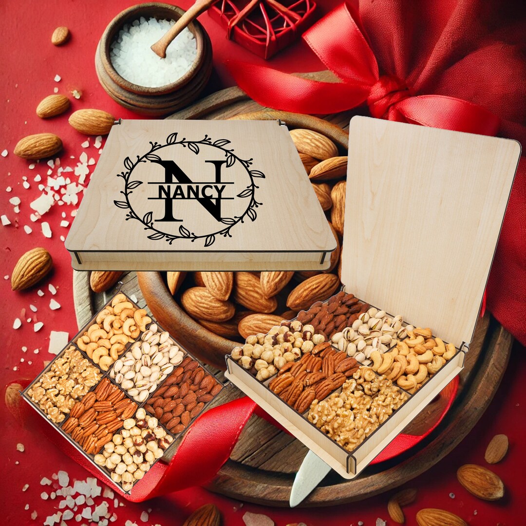 Personalized Nuts Gift Basket: Thank You, Birthday, Sympathy, Custom ...