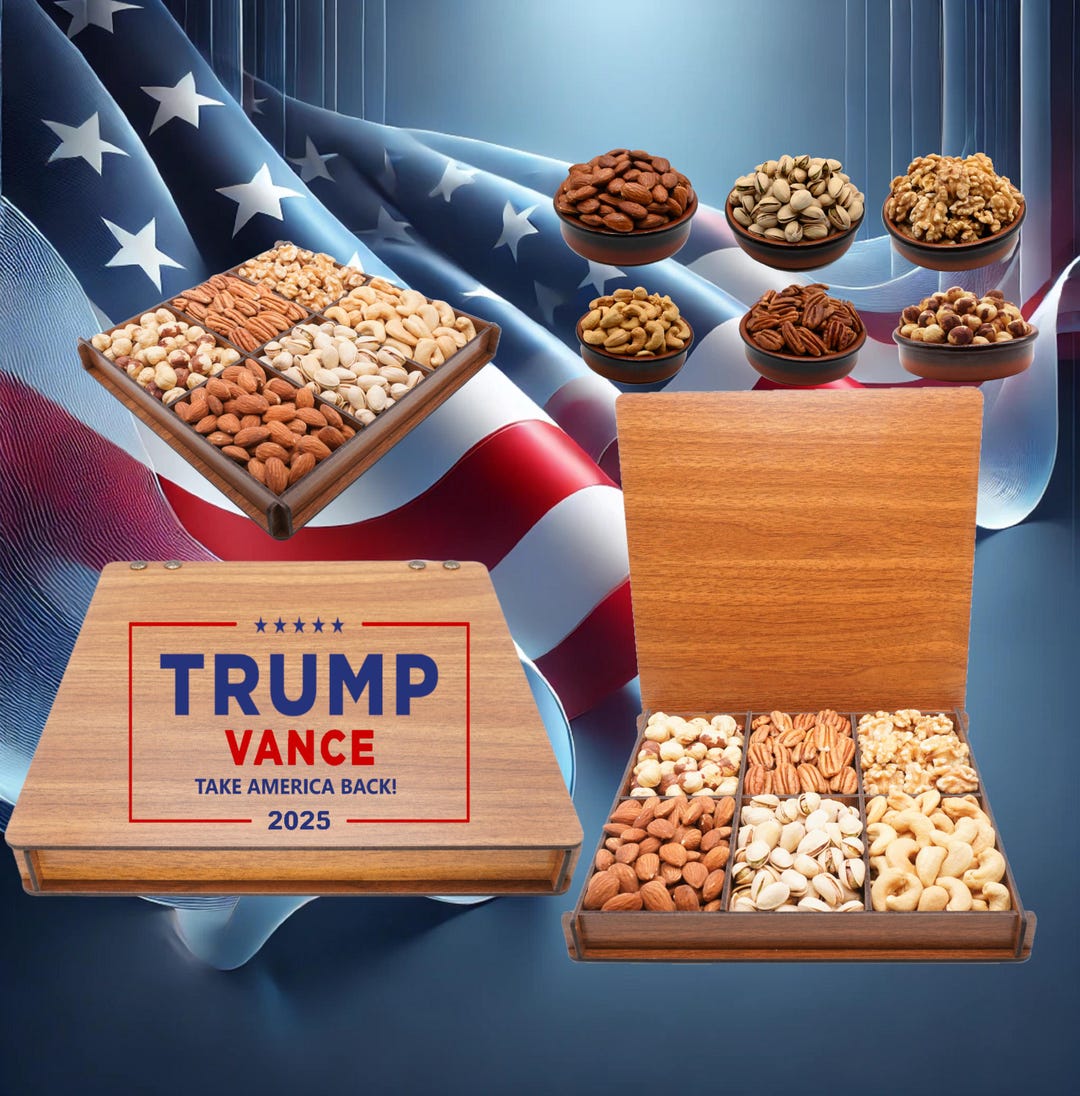 Trump Supporter Gift Basket: Mixed Nuts Gifts Box for Men, Make America ...