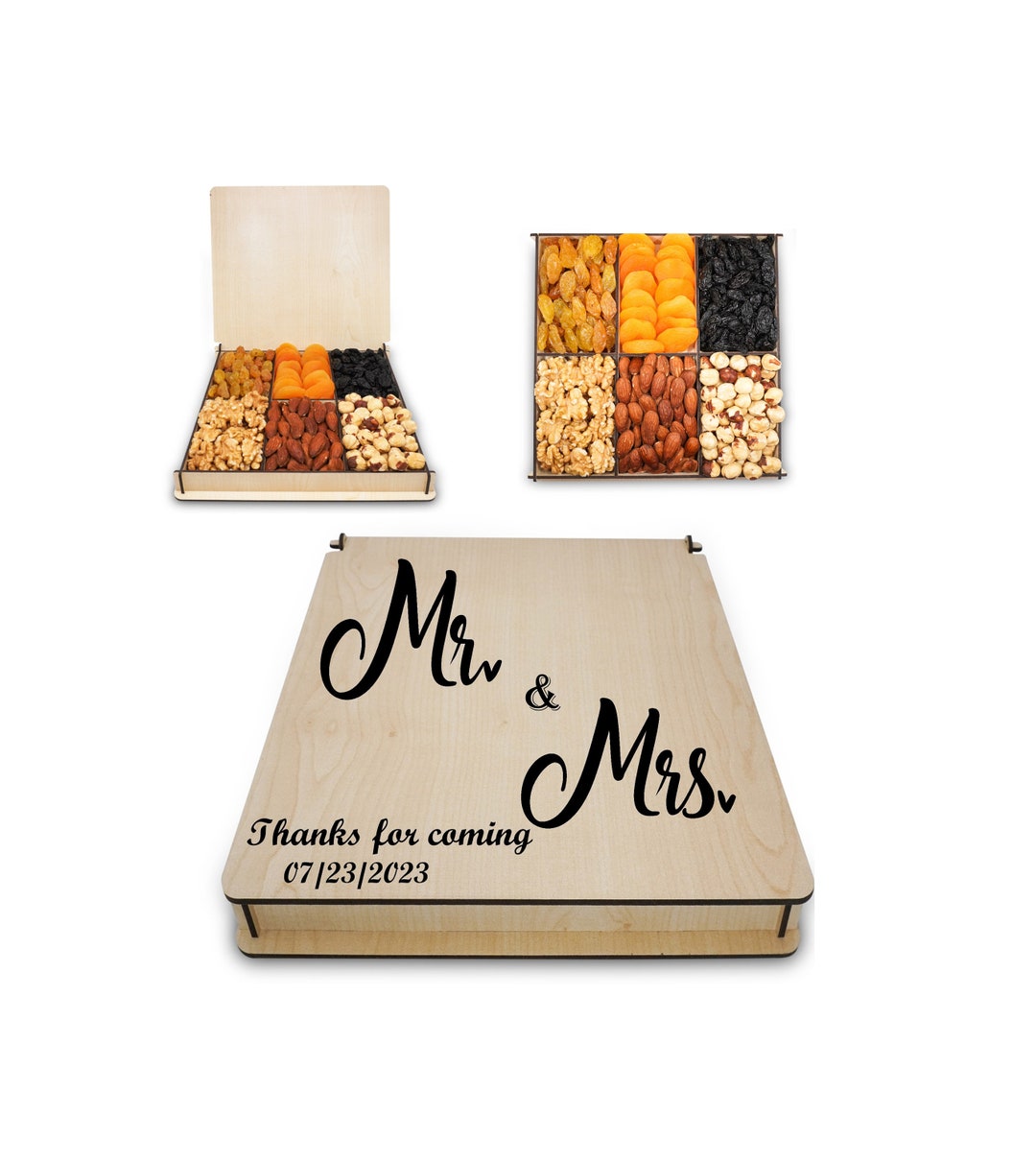 Wooden Bridal Shower, Personalized Wedding for Guests, Bride Groom Gift ...