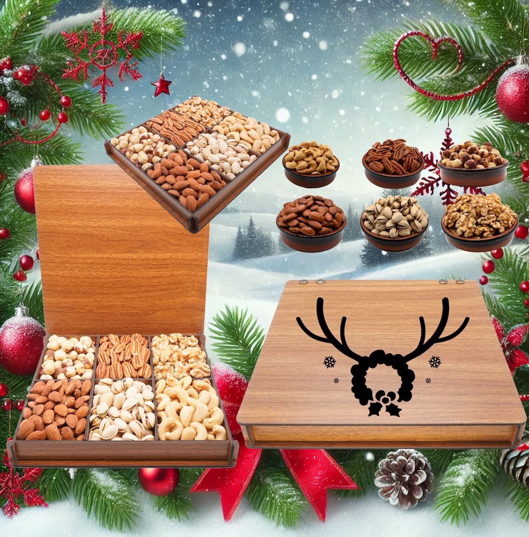 Mixed Nuts for Christmas, Food Tray, Holiday Present for Family ...