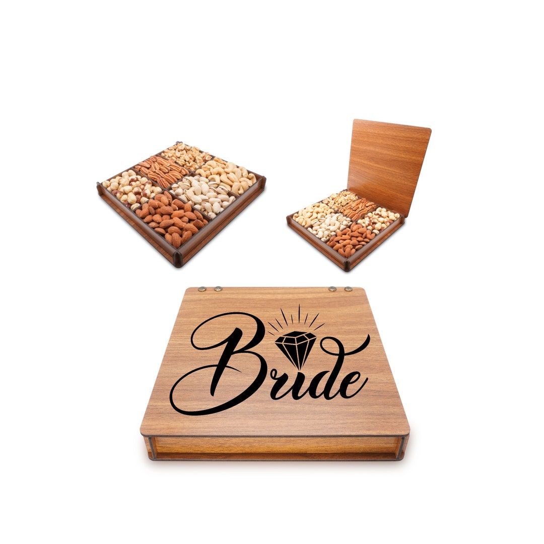 Wedding Nuts Gift Tray: Personalized Wooden Bridal Shower Favor - Etsy