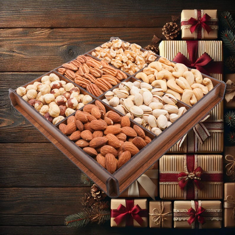 Happy New Year 2026, Nuts Gift Basket – Gourmet Mixed Nut Holiday Gifts ...