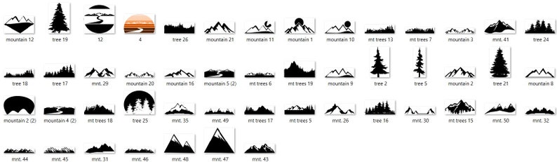 200 Outdoor SVG Bundle , DXF Bundle, Files for Cricut, PNG Bundle ...