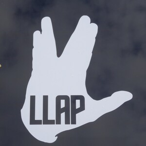 Star Trek LLAP Live Long and Prosper Vinyl Decal, Car Accessory, Laptop ...