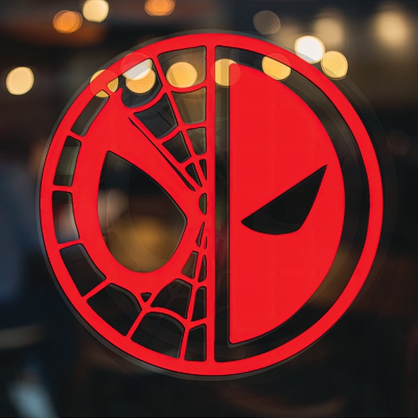 Spiderman Deadpool Sticker - Etsy