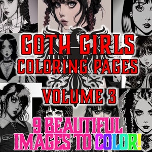 Goth Girls Adult Coloring Pages Beautiful Women in Gothic Clothing to ...