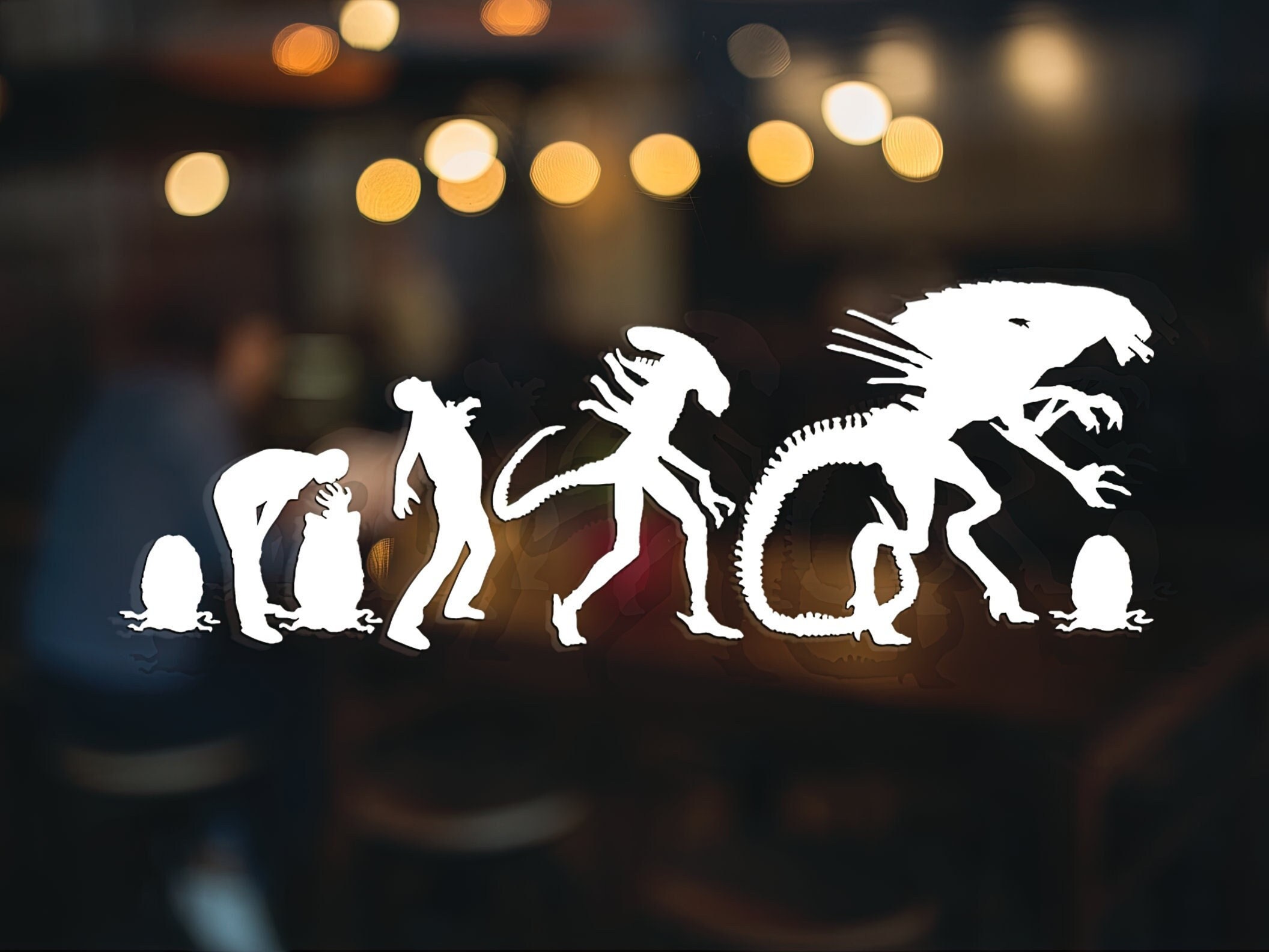 Alien Xenomorph Sticker HR Giger Egg to Alien Queen Evolution - Etsy ...