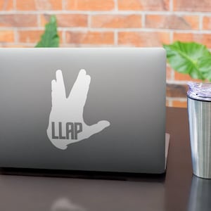 Star Trek Llap Live Long and Prosper Vinyl Decal, Car Accessory, Laptop ...