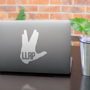 Star Trek LLAP Live Long and Prosper Vinyl Decal, Car Accessory, Laptop ...