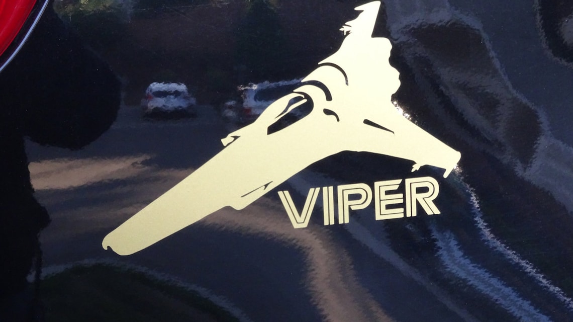 Battlestar Galactica Viper Vinyl Decal Multiple Colors | Etsy