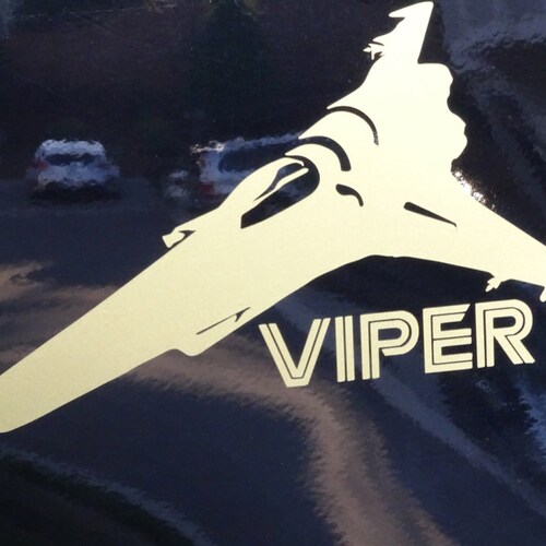 Battlestar Galactica Viper Vinyl Decal Multiple Colors | Etsy