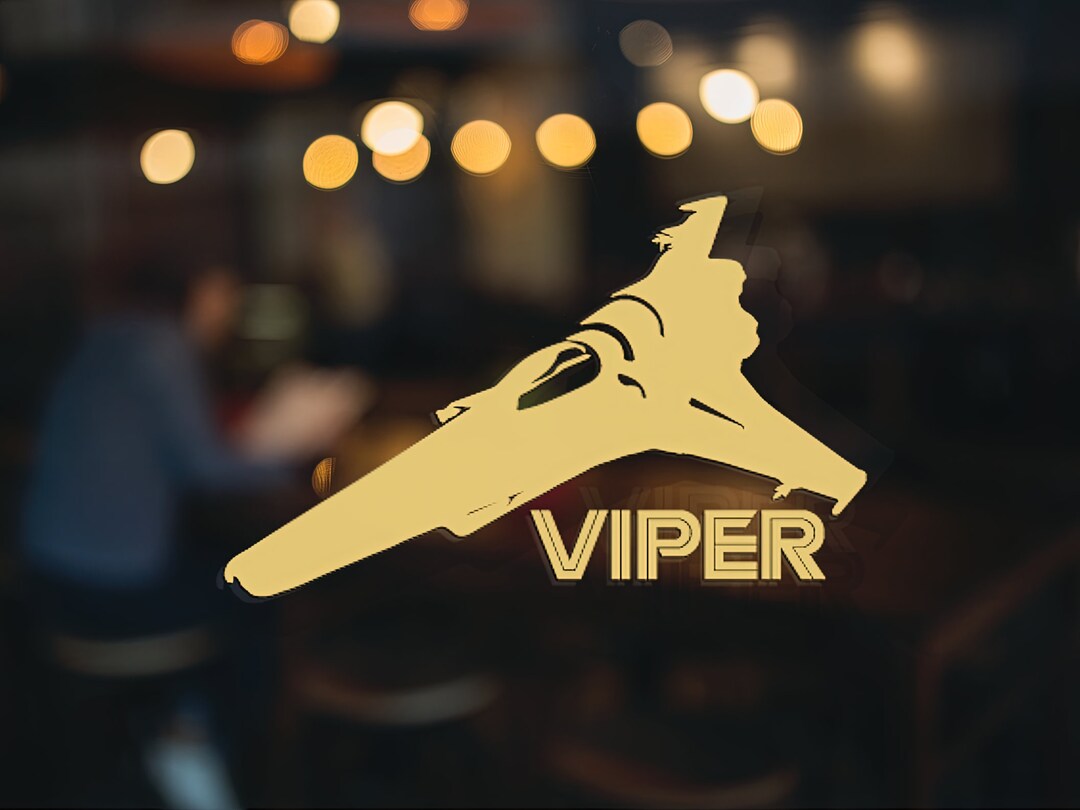 Battlestar Galactica Viper Vinyl Decal, Car Accessory, Laptop Sticker ...