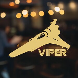 Battlestar Galactica Viper Vinyl Decal, Car Accessory, Laptop Sticker ...