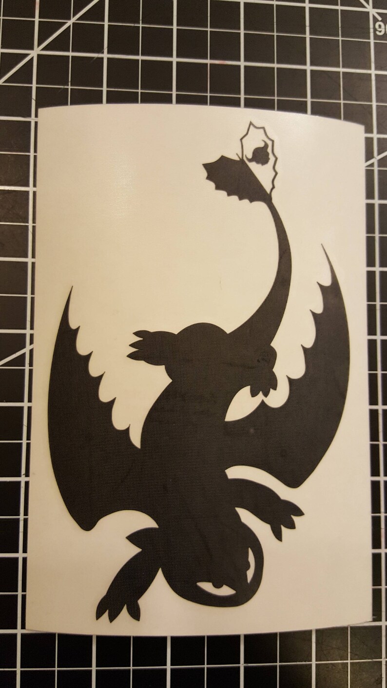 Toothless the Dragon Vinyl Decal Car Accessory Laptop - Etsy
