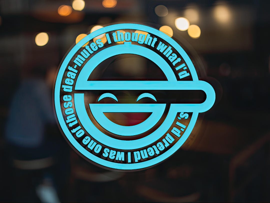 Laughing Man Logo Vinyl Decal - Ghost in the Shell Anime - Etsy